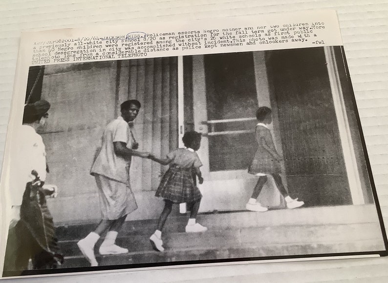 Vintage Original Large Photo Segregation U.P.I. Police Negros Jackson ...