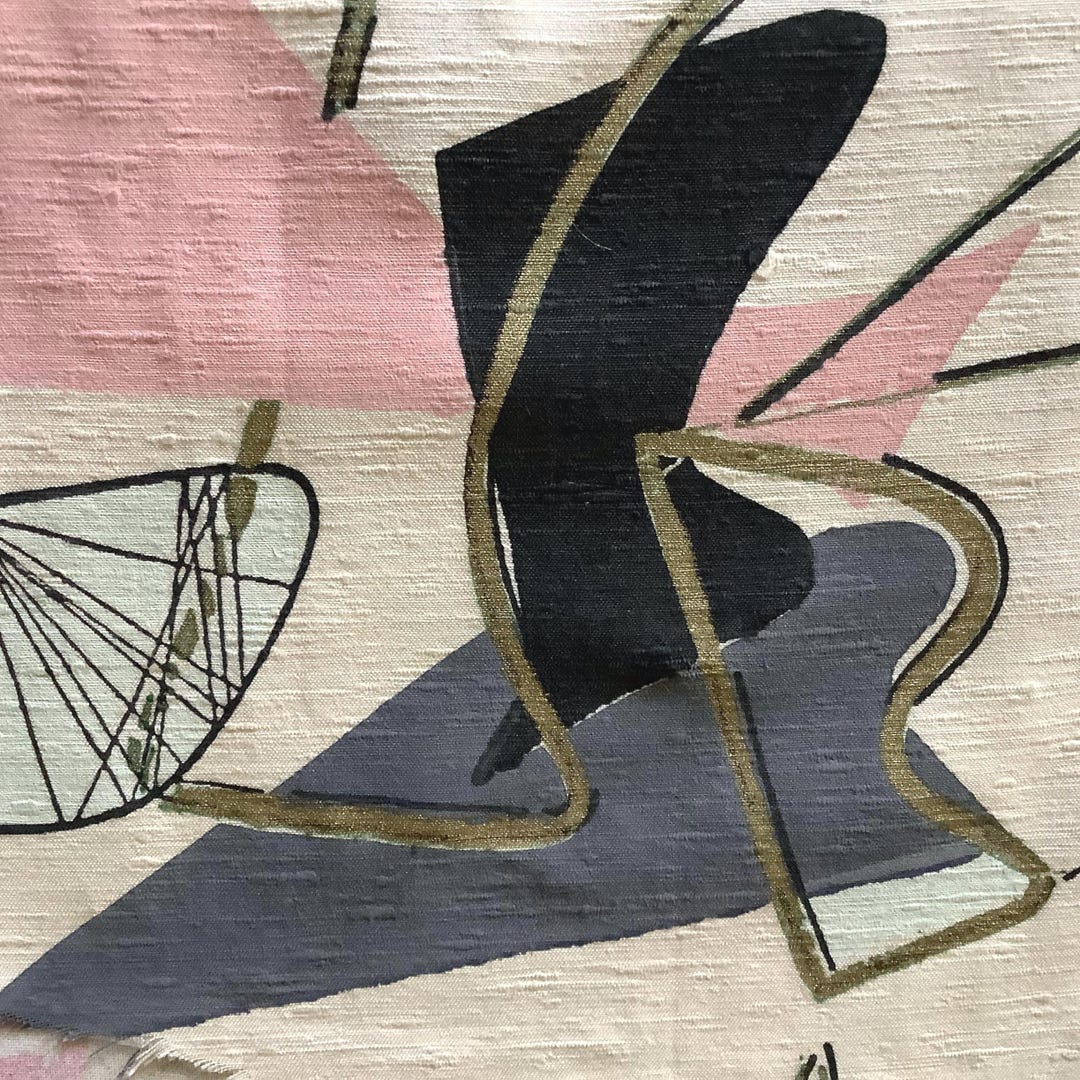Vintage Mid Century Modern Boomerang Exceptionally Fine Abstract Silky ...