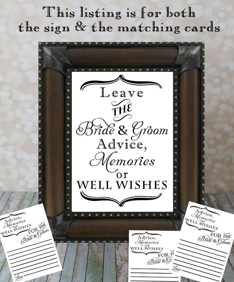 Leave the Bride & Groom Advice Memories Well Wishes Advice - Etsy Leave the Bride & Groom Advice Memories Well Wishes Advice - Etsy