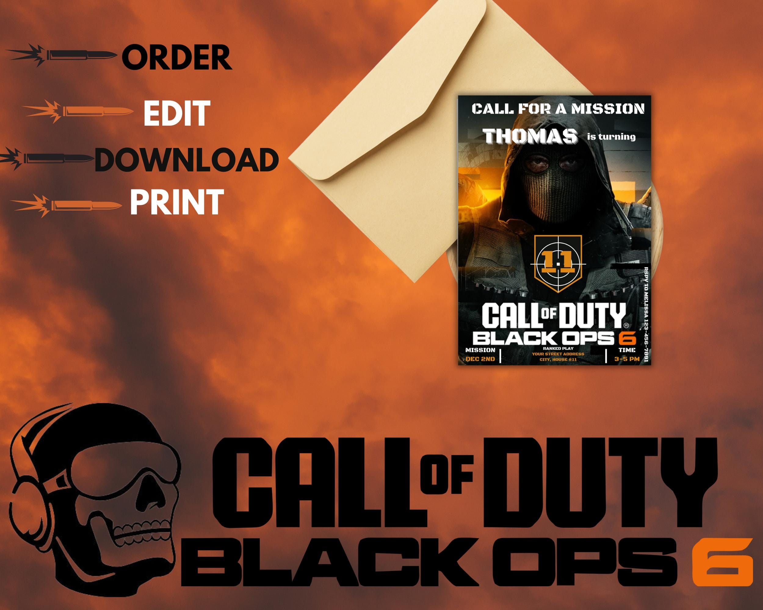 Invitaciones Imprimibles De Call Of Duty