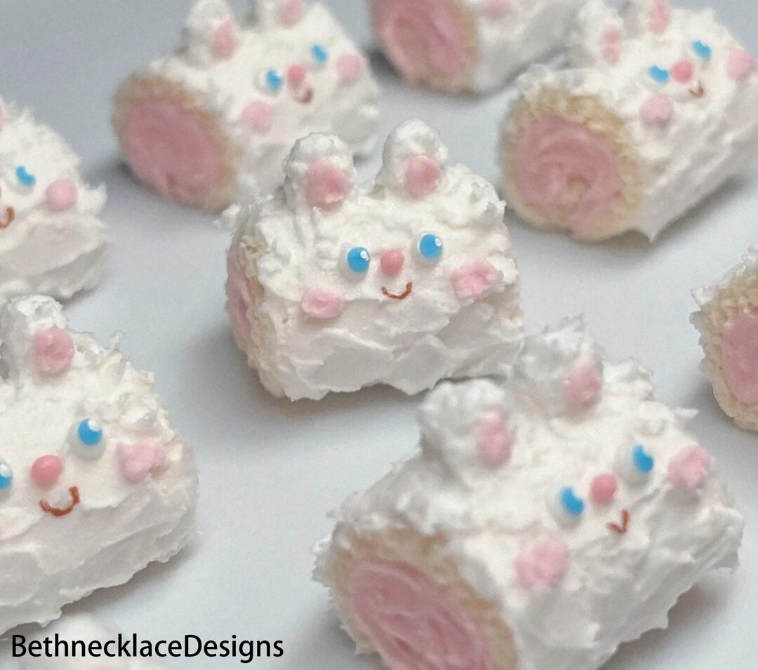 Mini Cute Bunny Cake Cute Little Cake Mini Food Mini Dessert 1/12 Scale ...