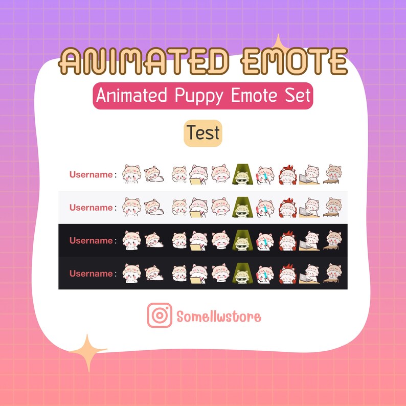 Animated Puppy Emote Set – 10 Cute Dog Emotes for Twitch, Discord ...