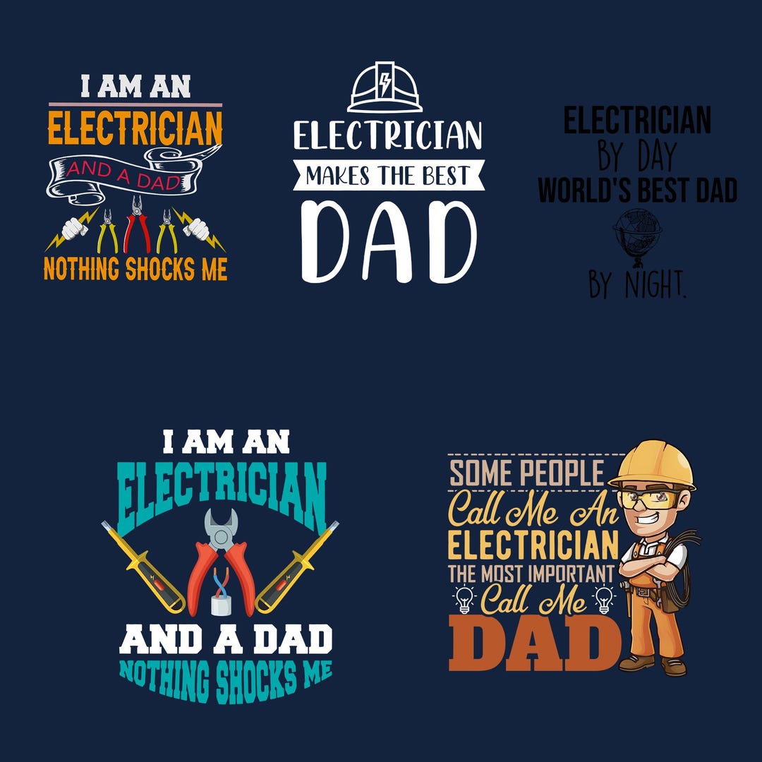 Happy Father's Day Electrician Dad Png, Electrician Dad Png ...