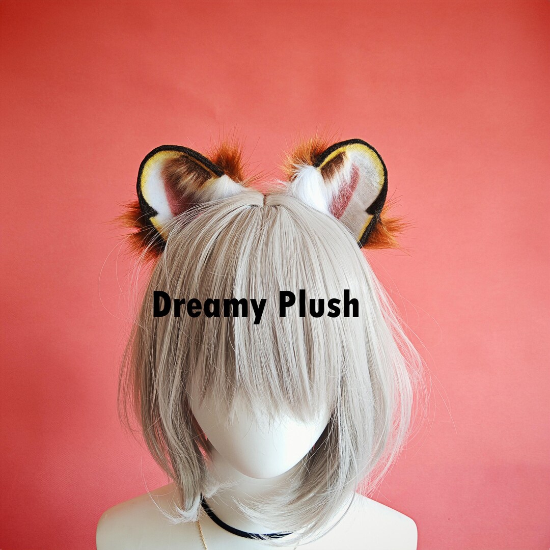 Anime Style Tiger Ears Headband,realistic Faux Fur Cosplay Animal Ears ...