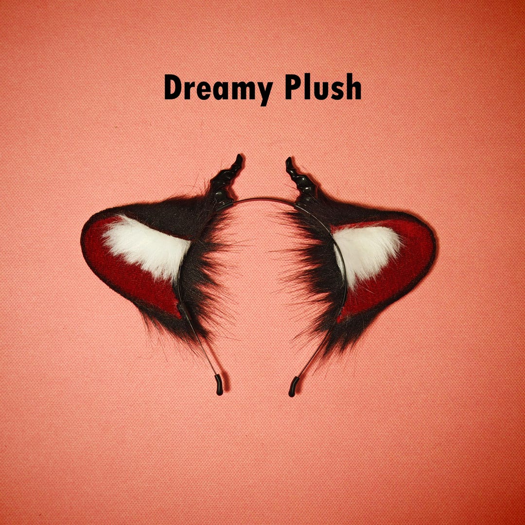 Handmade Faux Fur Demon/succubus Horns and Ears,furry Animal Ears ...