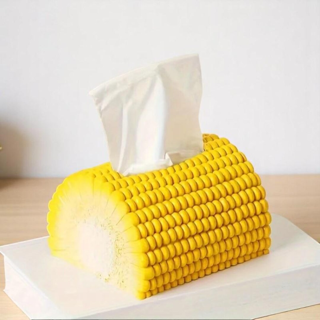 Cartoon Corn Tissue Box | Sweet Corn on the Cob Paper Dispenser | Fun ...
