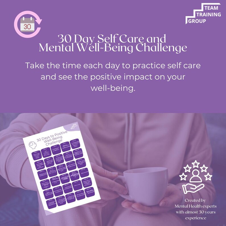 30 Day Self Care and Mental Well-being Challenge - Etsy