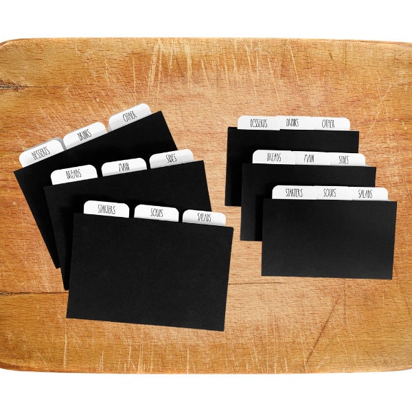 Recipe Card Dividers - Etsy