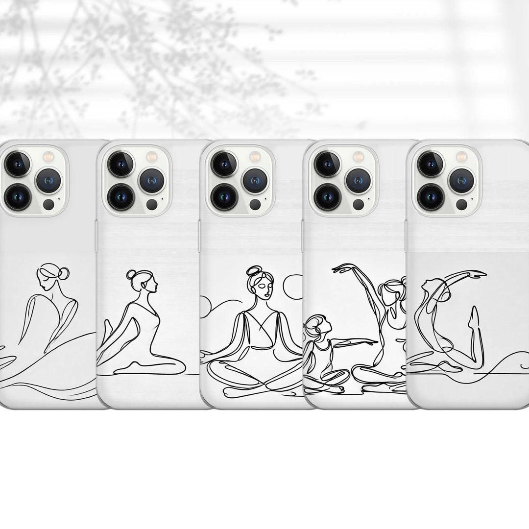 One Line Art Phone Case Aesthetic Drawing Cover for iPhone 16 Pro Max ...