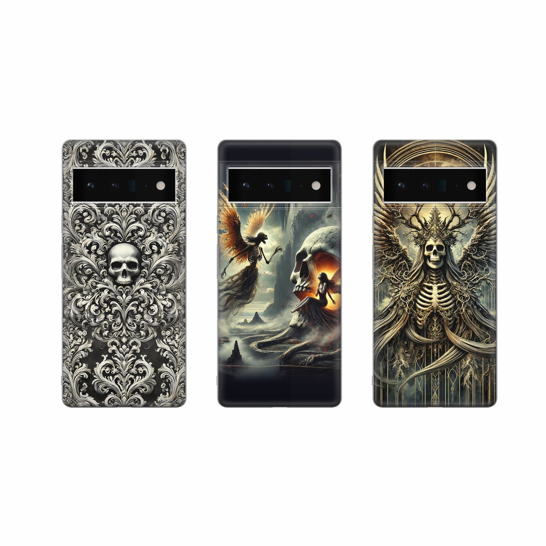Gothic Art Phone Case Occult Aesthetic, Fantasy Horror Skull Cover for ...