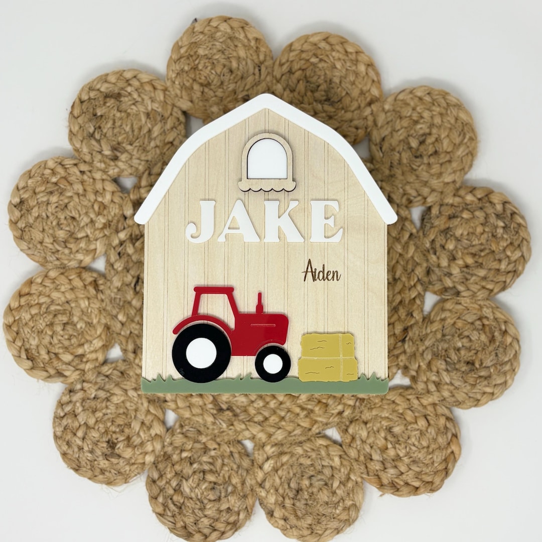 Custom Barn Name Door Wall Sign Luxury Plywood Acrylic Text| Farm Yard ...