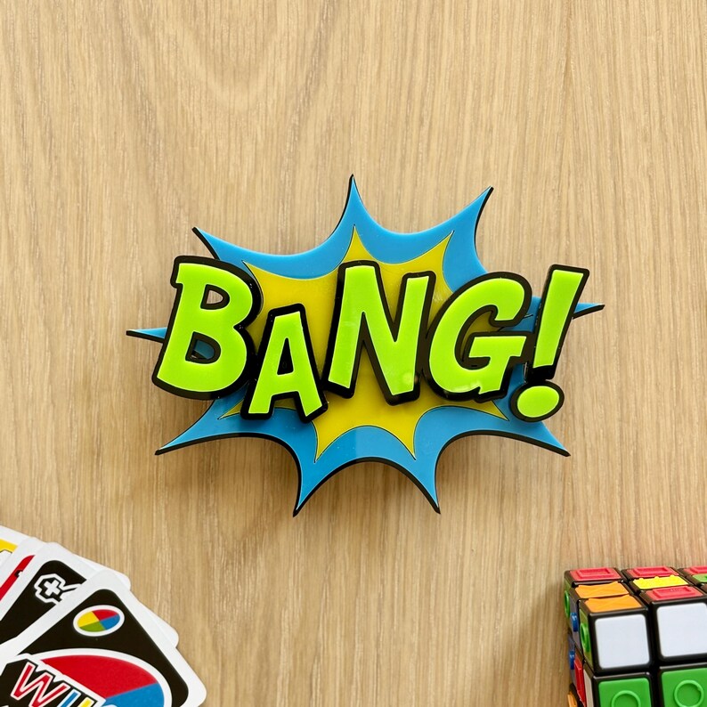 Colourful 3D Comic Action Sign, Multi Layer Acrylic KAPOW! Art, Retro ...