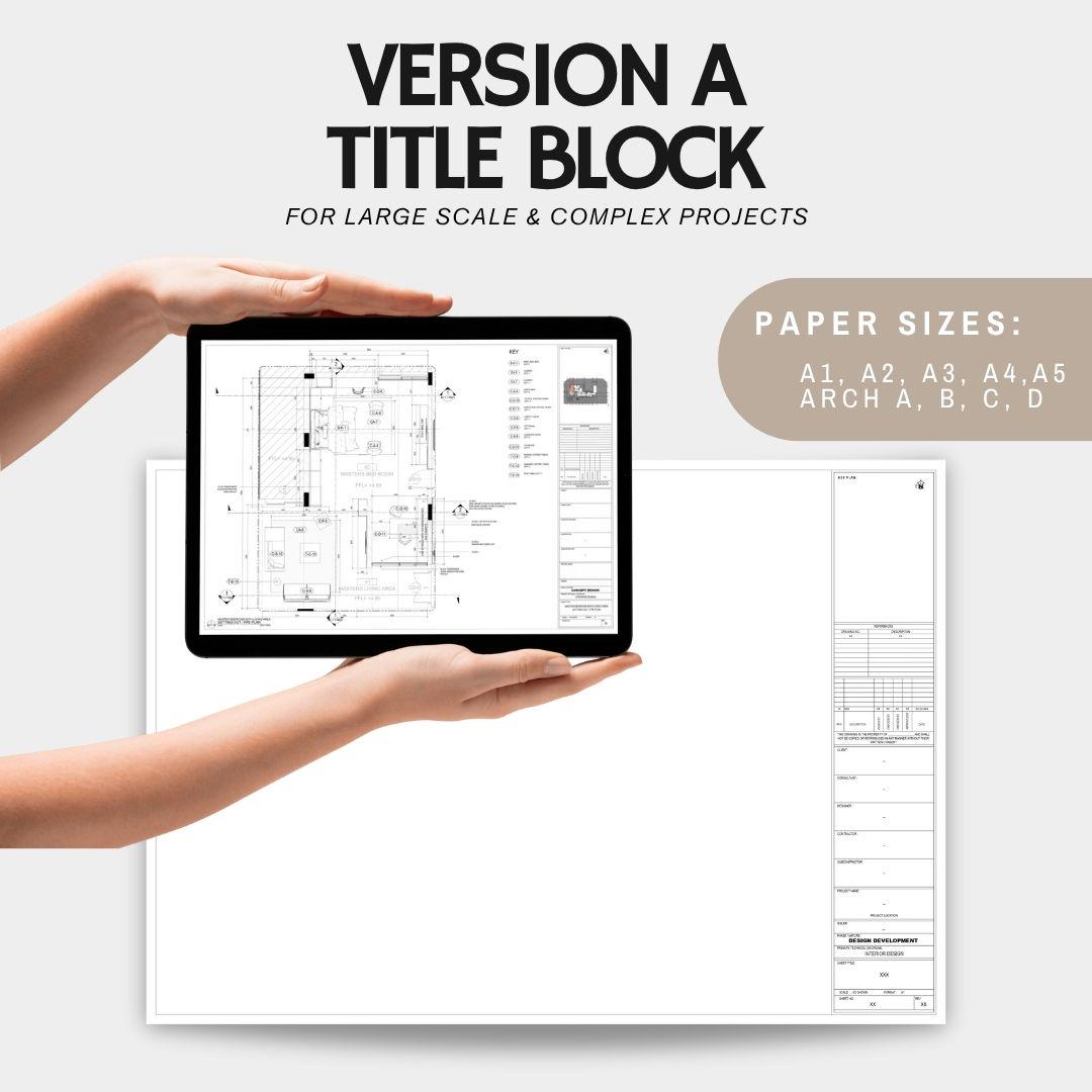 Autocad Title Block Template: 2 Professional Design Layout (digital ...