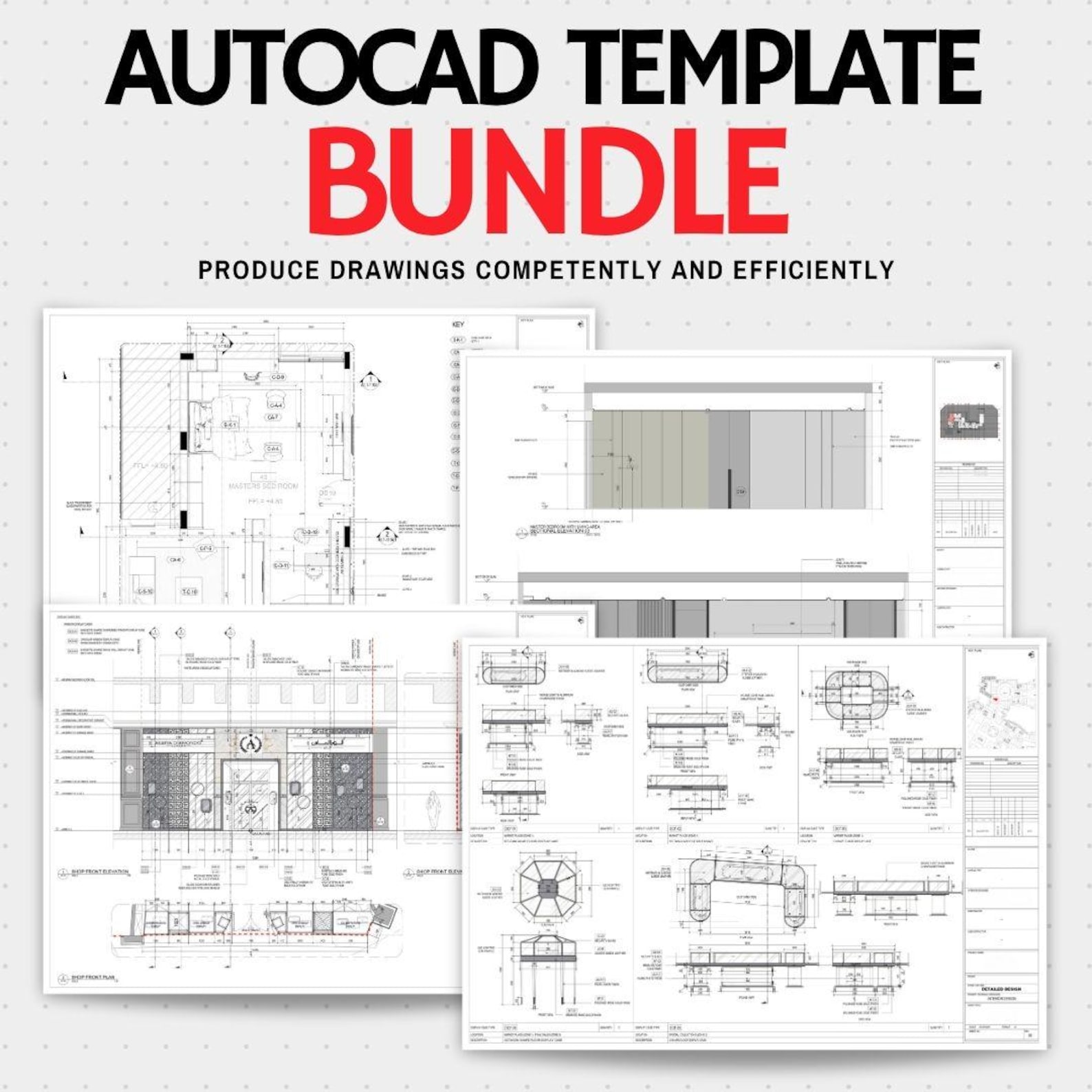 Autocad Template Bundle: Layers, Title Blocks, Symbols and Legends ...