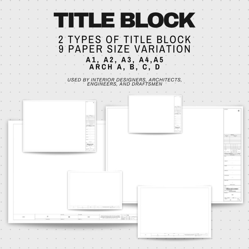 Autocad Template Bundle: Standard Layers, Title Blocks, Symbols and ...