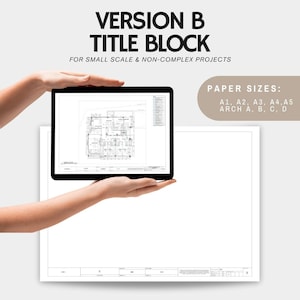 Autocad Title Block Template: 2 Professional Design Layout (digital ...