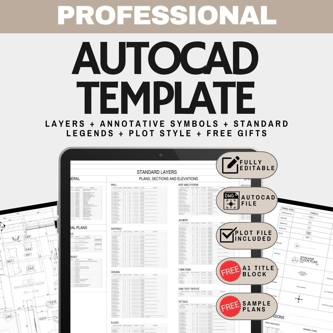 Professional Autocad Template: Layers, Annotative Legends, & Drawing ...