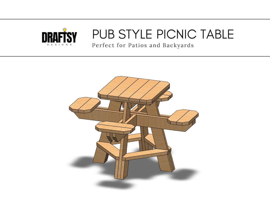 DIY Tall Pub-style Picnic Table Plans - Outdoor Table for 4 ...