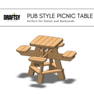 DIY Tall Pub-style Picnic Table Plans - Outdoor Table for 4 ...
