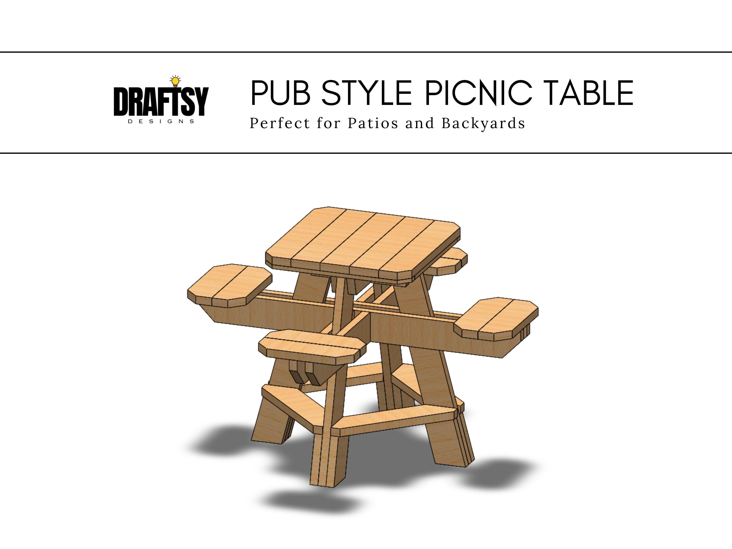 DIY Tall Pub-style Picnic Table Plans - Outdoor Table for 4 ...