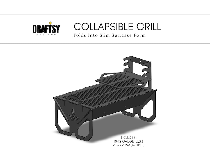 Portable Fire Pit BBQ Grill DXF File – CNC Plasma / Laser / Waterjet ...