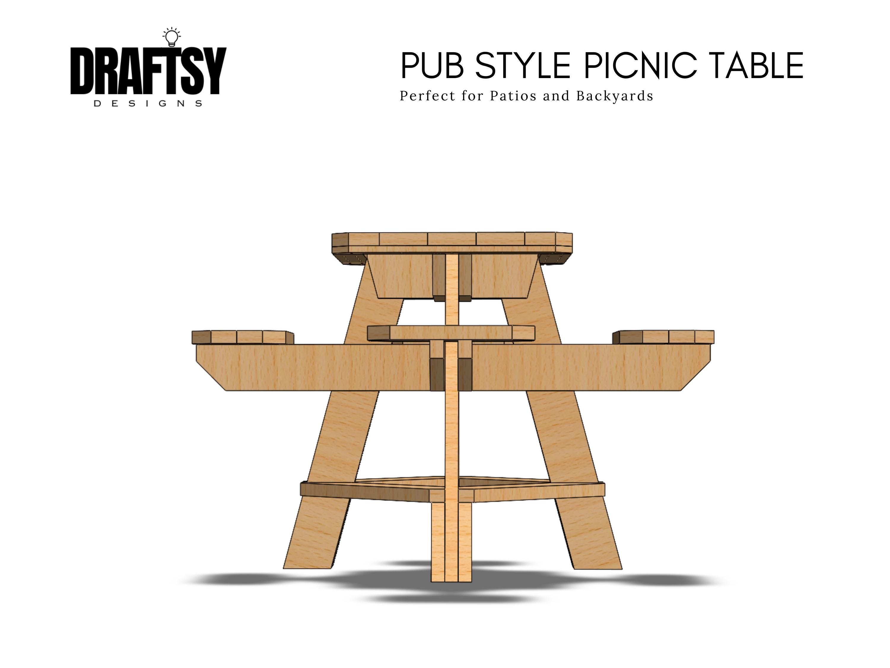 DIY Tall Pub-style Picnic Table Plans - Outdoor Table for 4 ...