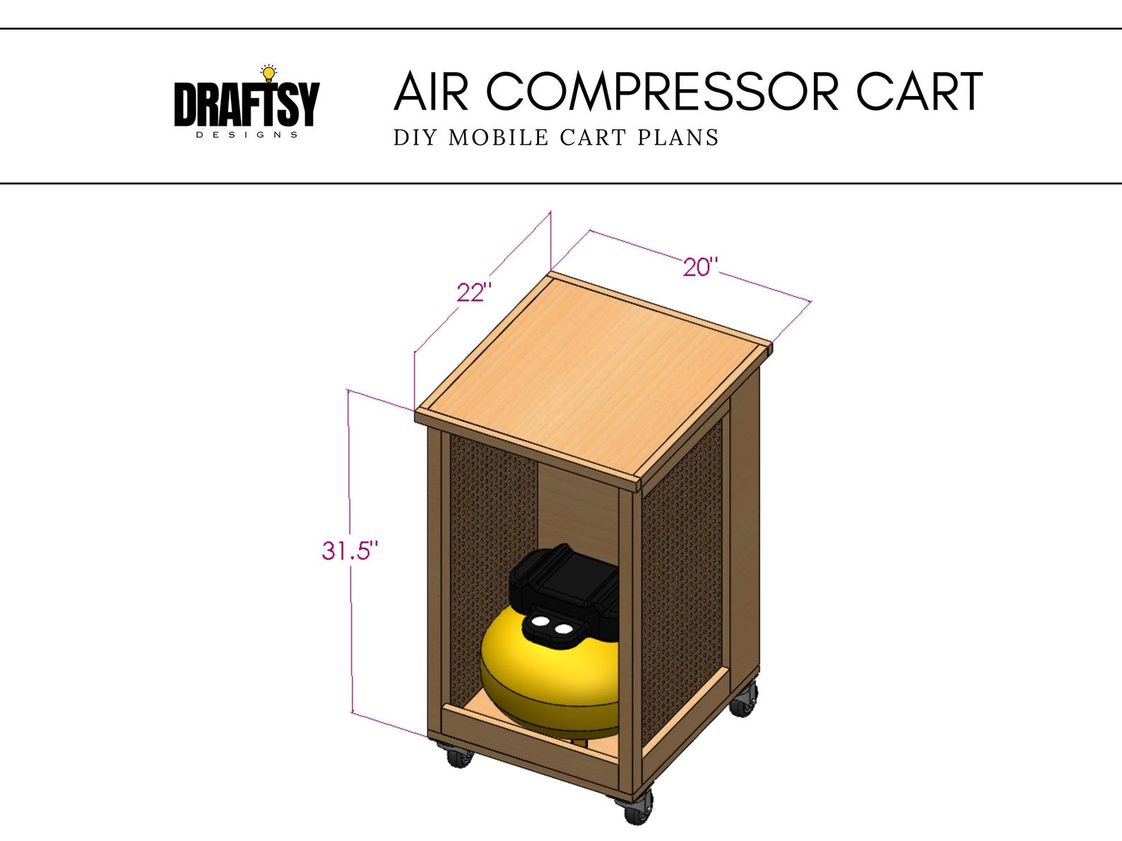 DIY Air Compressor Cart Plans - Mobile Pancake Compressor Stand ...