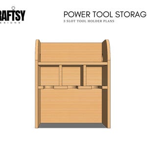 3 Slot Cordless Tool Organizer Plans - Drill Holder, Reciprocating Saw ...