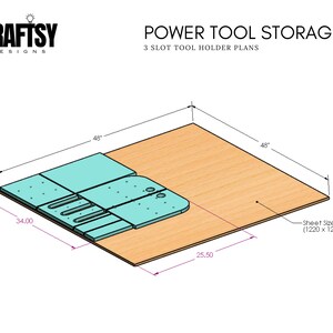 3 Slot Cordless Tool Organizer Plans - Drill Holder, Reciprocating Saw ...