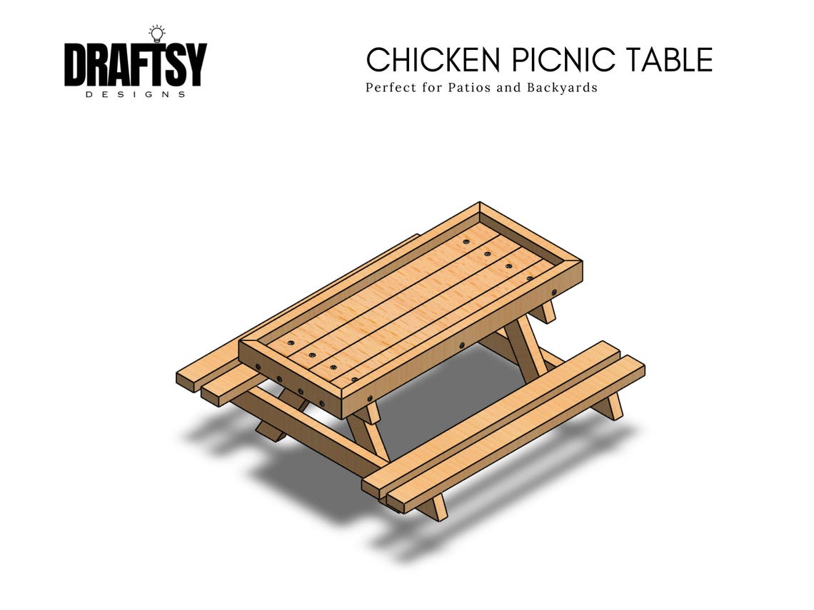 DIY Chicken Picnic Table Plans - Build a Mini Feeder Table From 1x6 ...