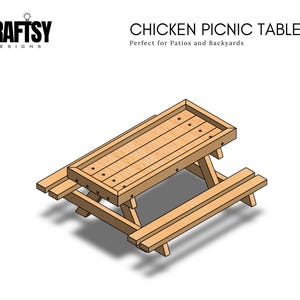 DIY Chicken Picnic Table Plans - Build a Mini Feeder Table From 1x6 ...
