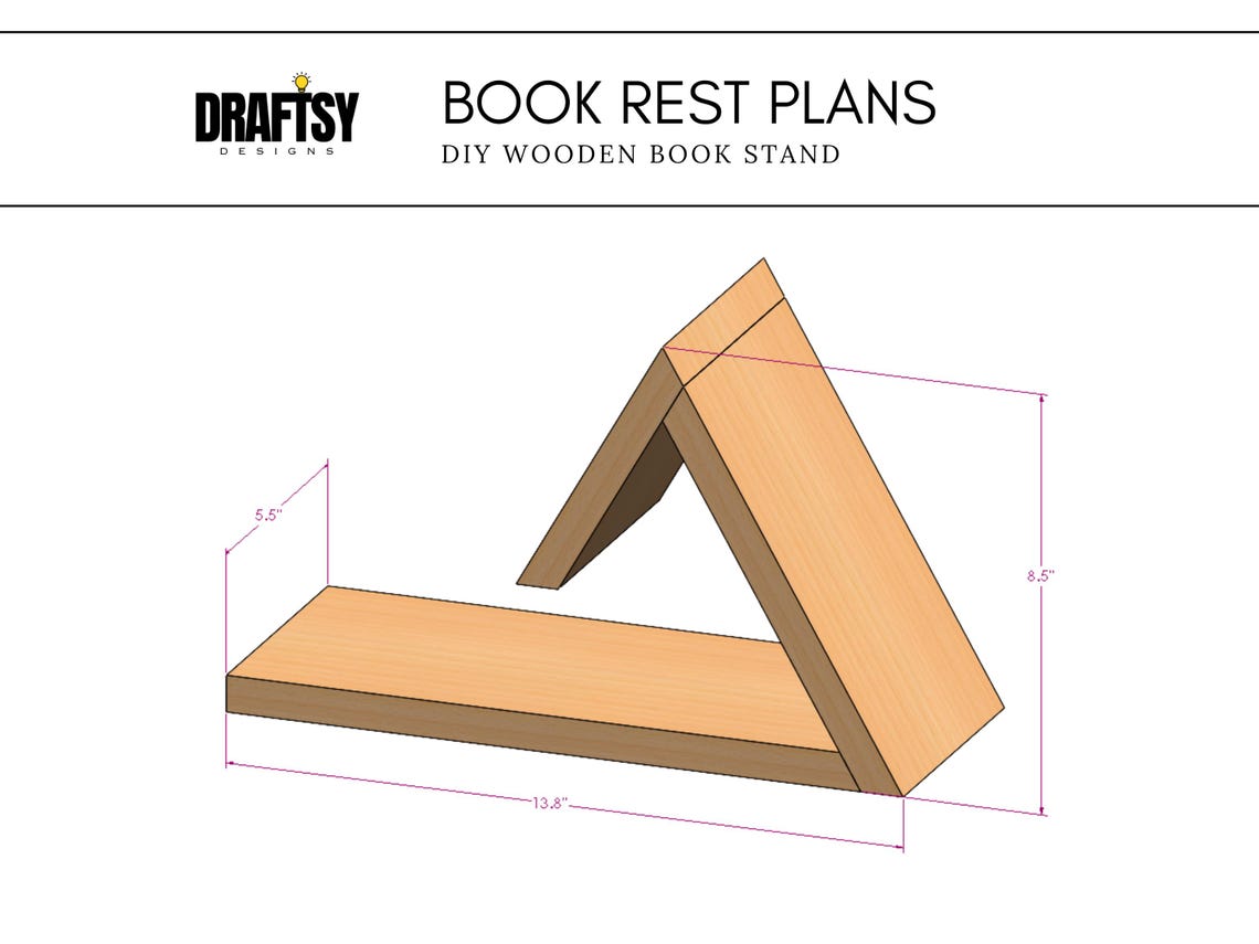 Book Rest Plans - Wooden Book Holder With Coffee Stand, Hands-free ...