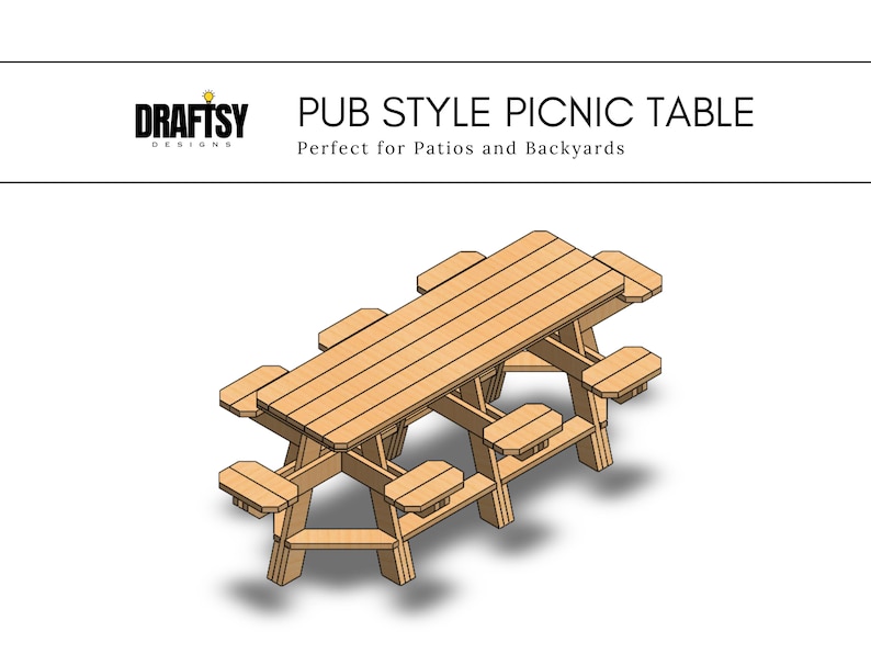 DIY Tall Pub-style Picnic Table Plans - Outdoor Table for 8 ...