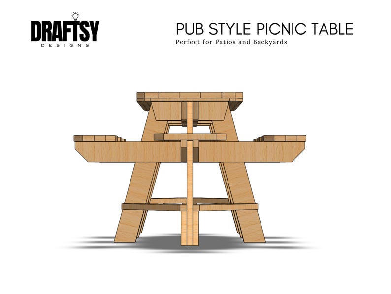 DIY Tall Pub-style Picnic Table Plans - Outdoor Table for 8 ...