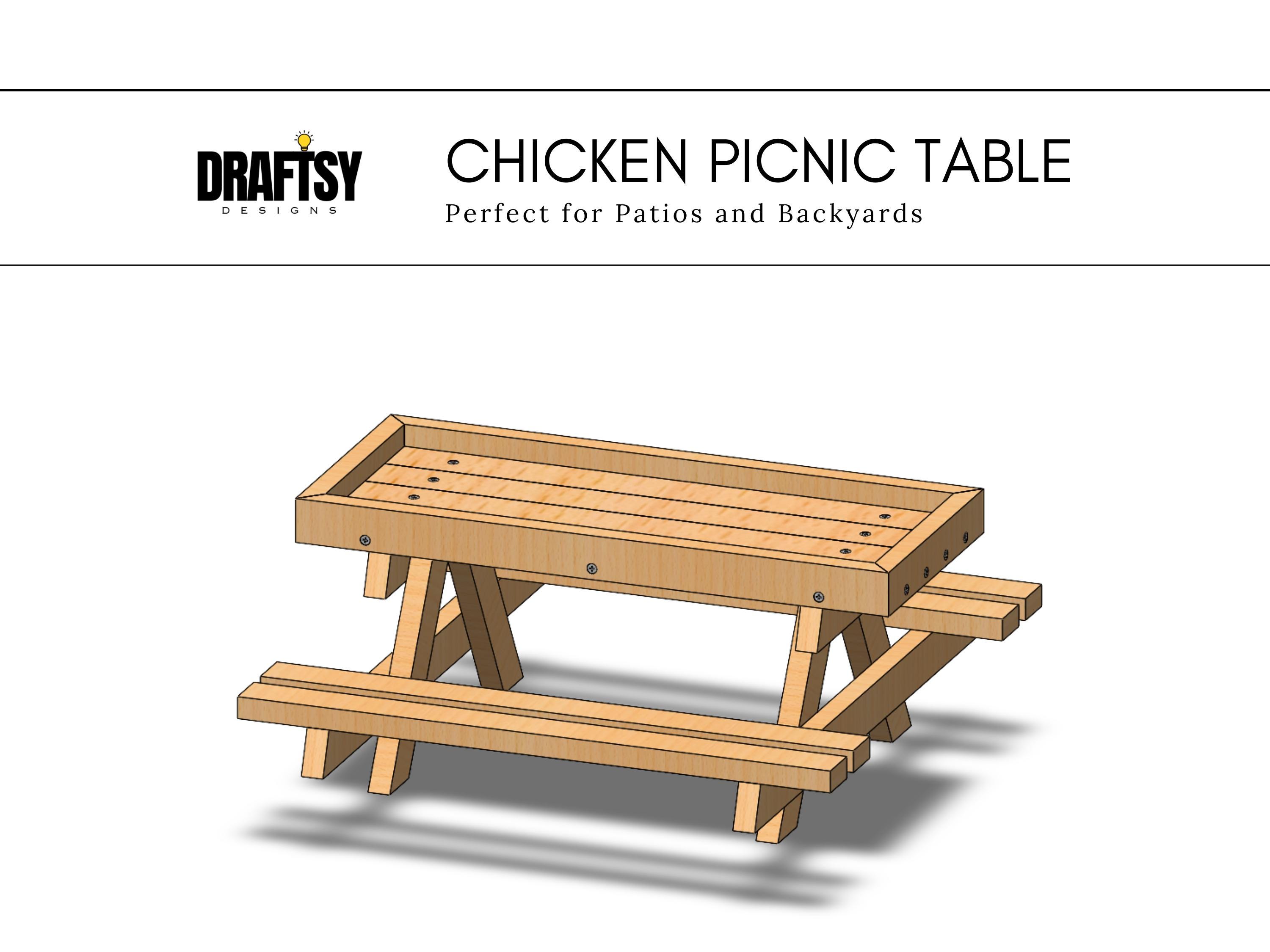 DIY Chicken Picnic Table Plans - Build a Mini Feeder Table From 1x6 ...