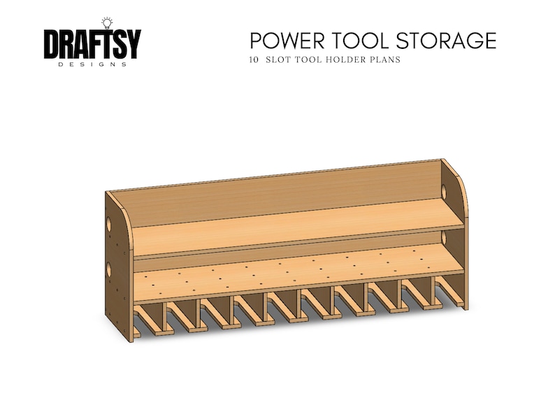 10 Slot Cordless Drill Storage Plans - Power Tool Organizer, DIY ...