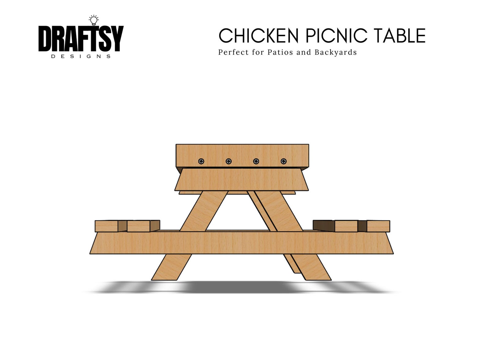 DIY Chicken Picnic Table Plans - Build a Mini Feeder Table From 1x6 ...