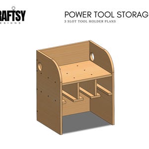 3 Slot Cordless Tool Organizer Plans - Drill Holder, Reciprocating Saw ...