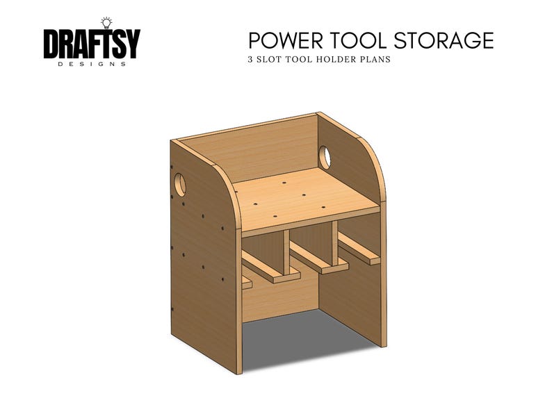 3 Slot Cordless Tool Organizer Plans - Drill Holder, Reciprocating Saw ...