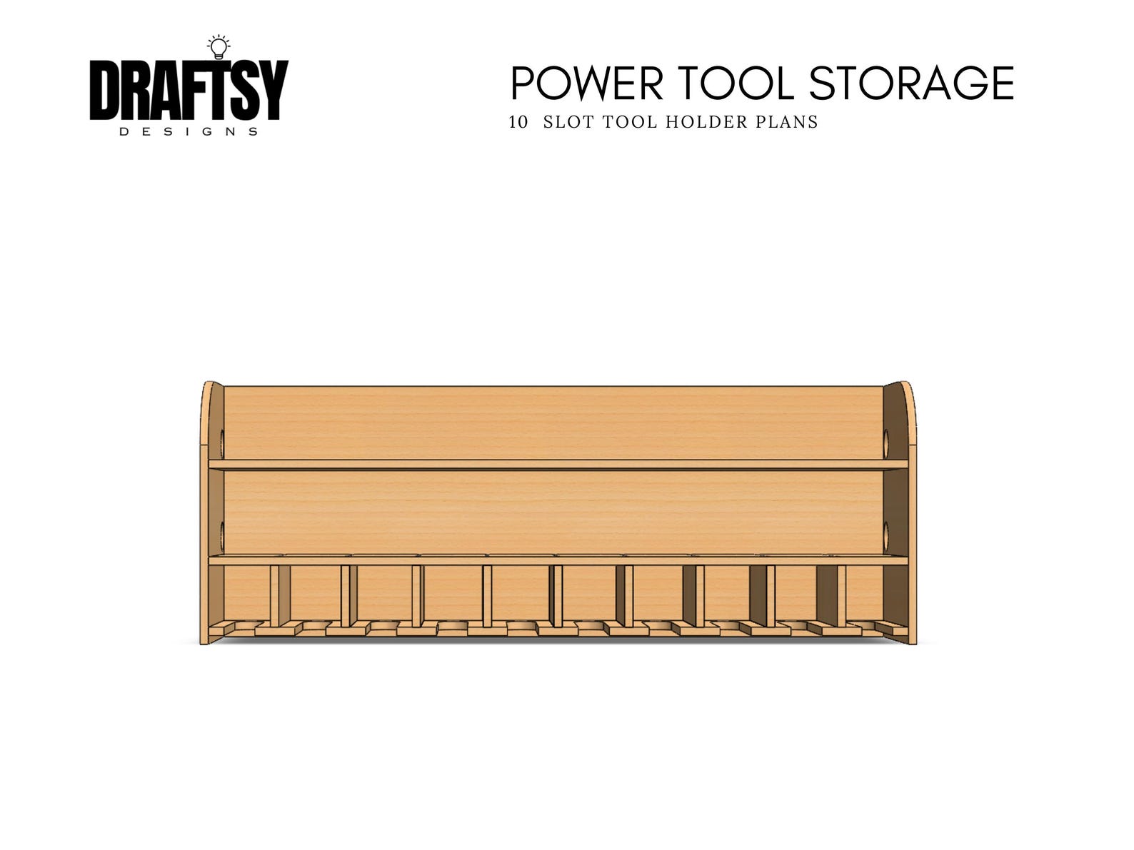 10 Slot Cordless Drill Storage Plans - Power Tool Organizer, DIY ...