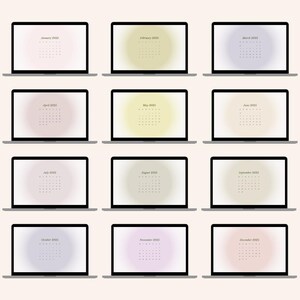 2025 Desktop Calendar Wallpaper Set – Minimal Aesthetic Monthly ...