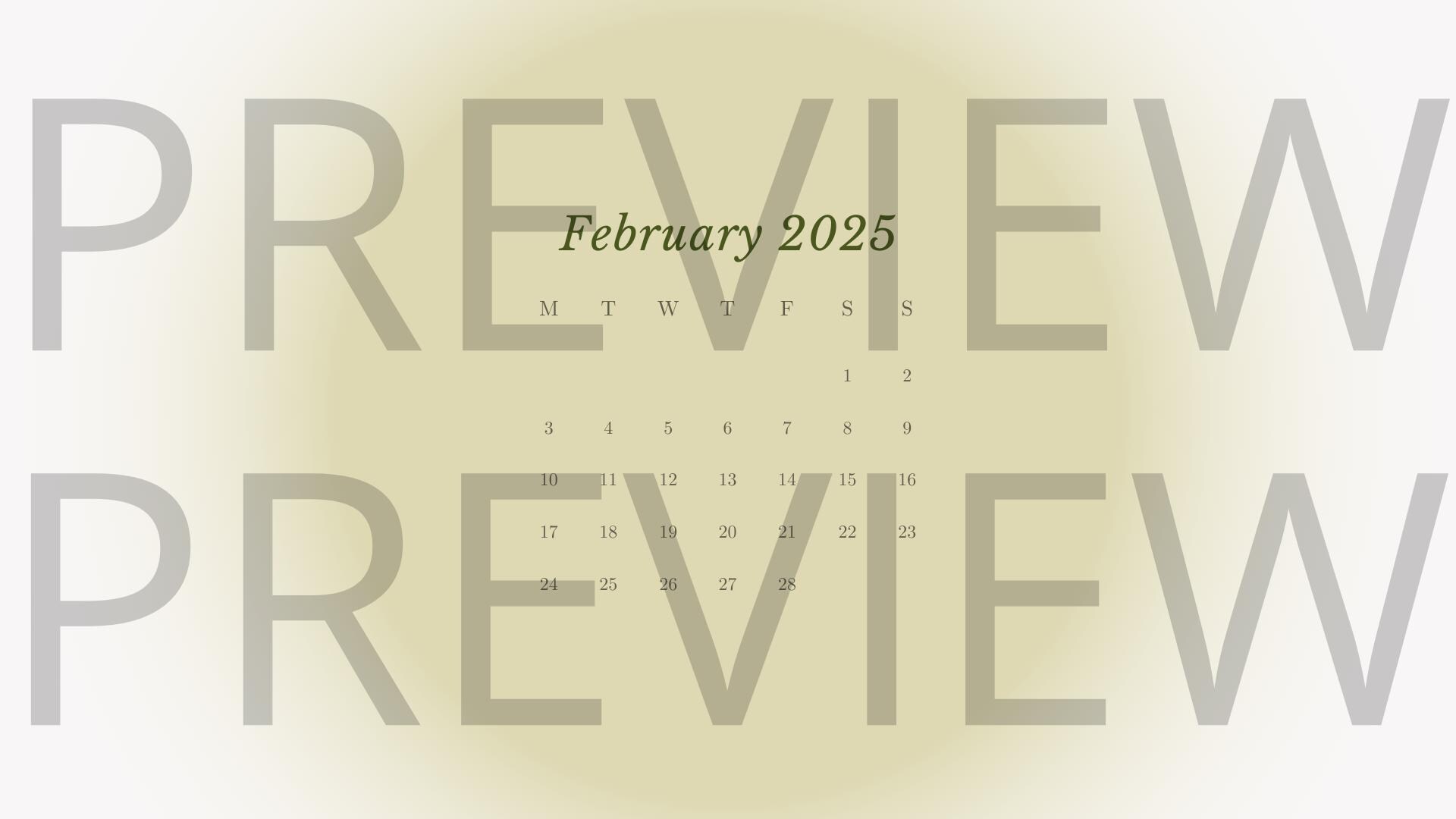 2025 Desktop Calendar Wallpaper Set – Minimal Aesthetic Monthly ...