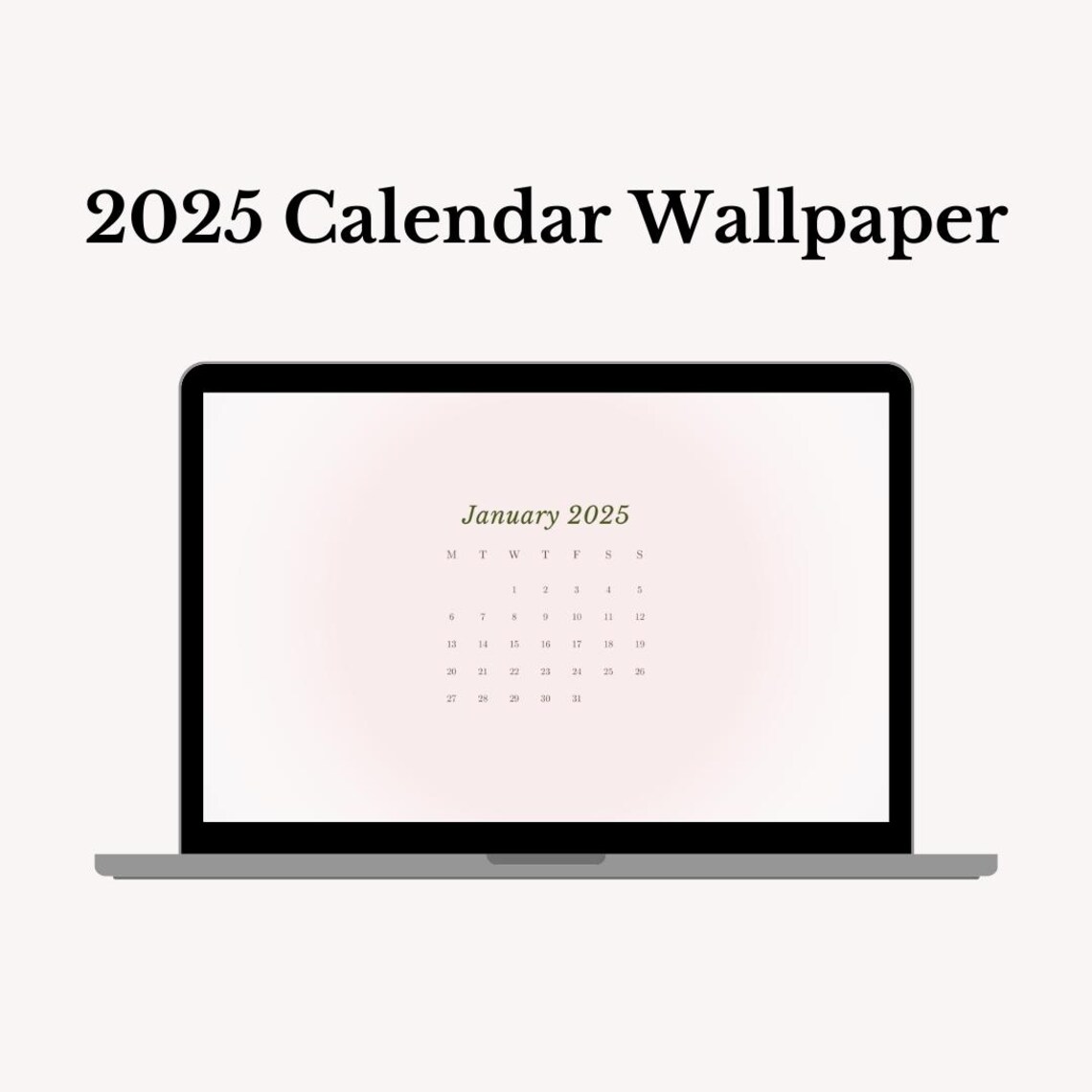 2025 Desktop Calendar Wallpaper Set – Minimal Aesthetic Monthly ...