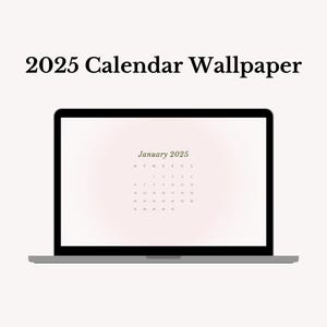 2025 Desktop Calendar Wallpaper Set – Minimal Aesthetic Monthly ...