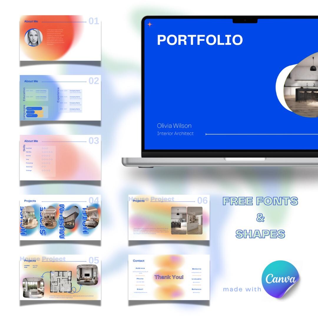 Modern Colorful Portfolio Template Architect Interior Architect ...