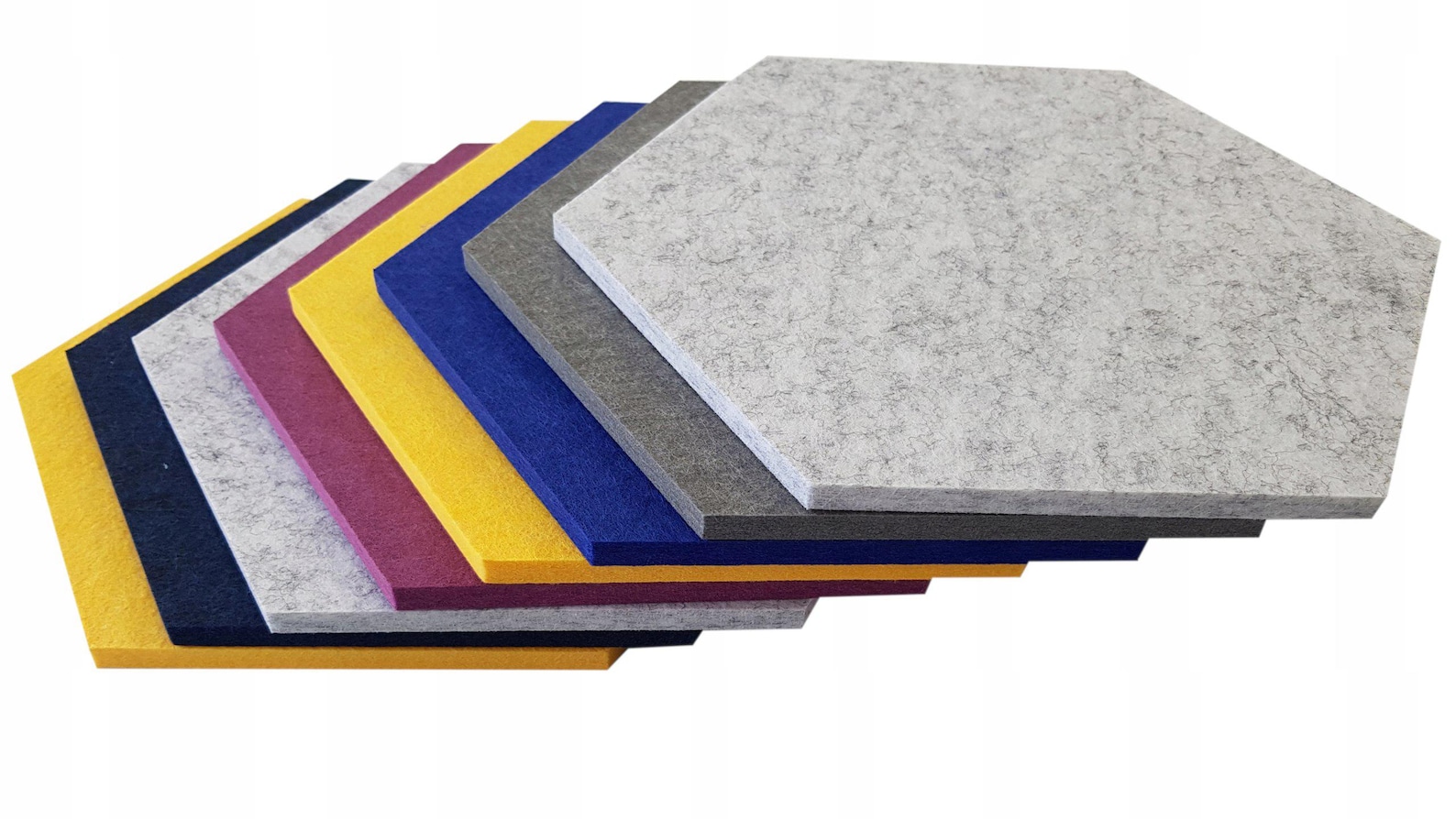 Felt Block Wall Panels(acoustic & Decorative Panels) Hexagons Felt Pin ...