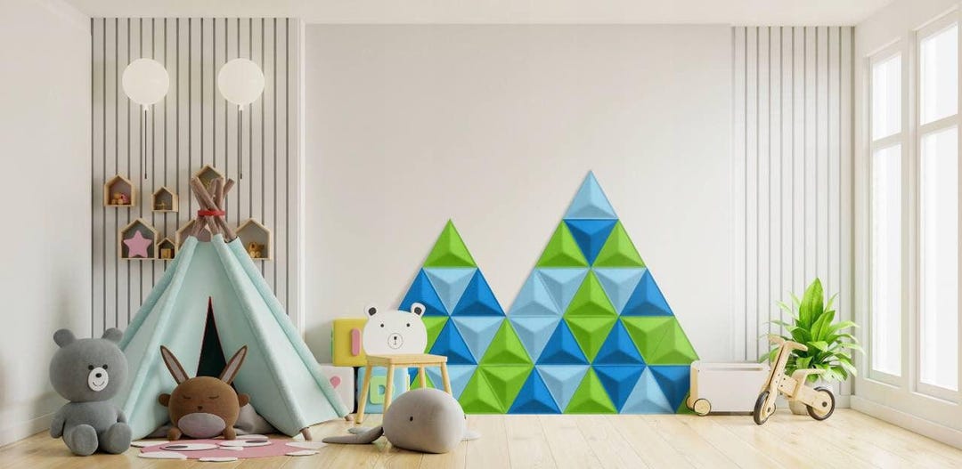 3D Felt Soft Triangle Wall Panels: Acoustic Kids Room Decor - Etsy