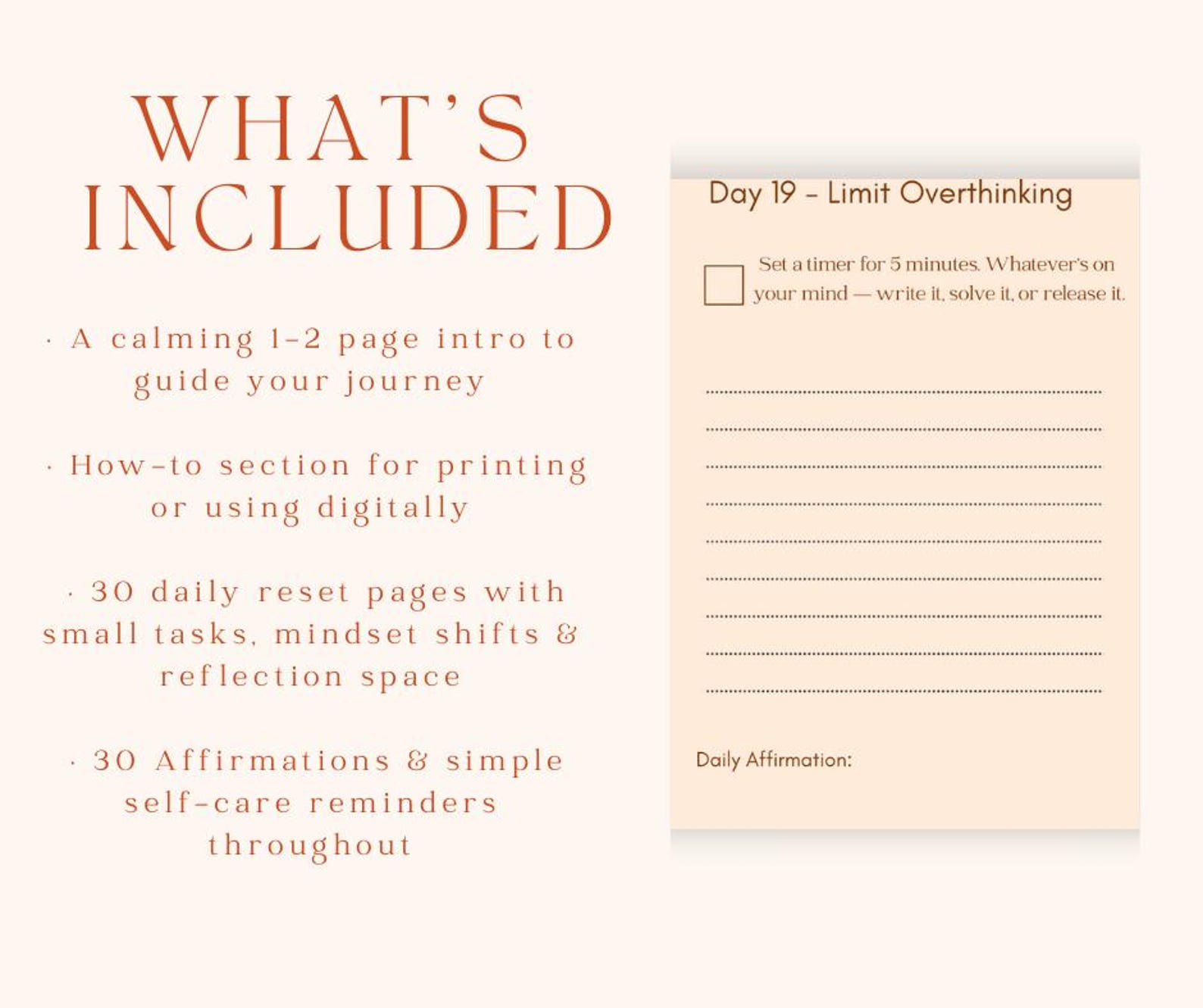 30 Day Life Reset Digital Download - Etsy