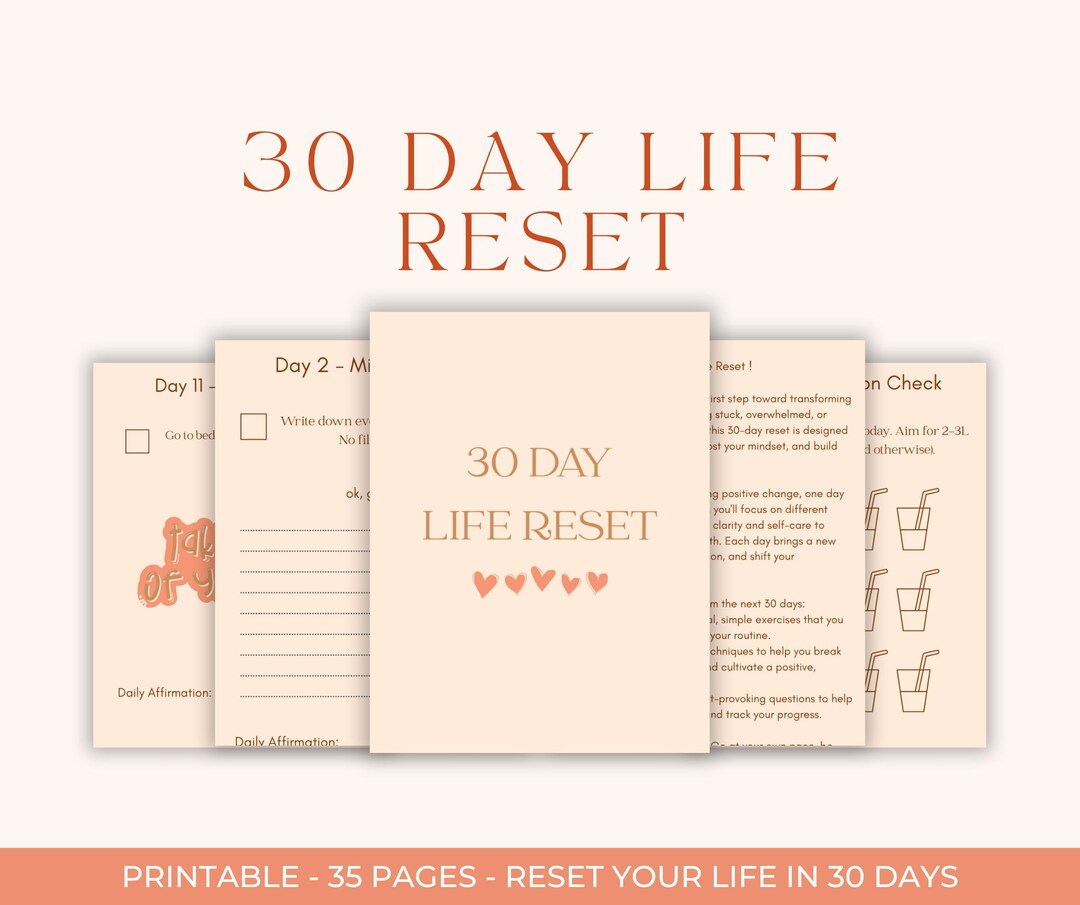 30 Day Life Reset Digital Download - Etsy
