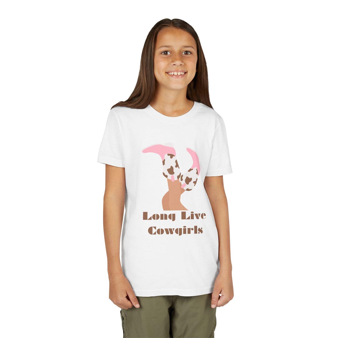 Long Live Cowgirls Youth Tee, Cute Graphic Shirt, Western Style Kids T ...